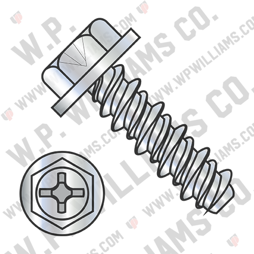 Phillips Indented Hex Washer High Low Fully Threaded Zinc and Bake – W ...